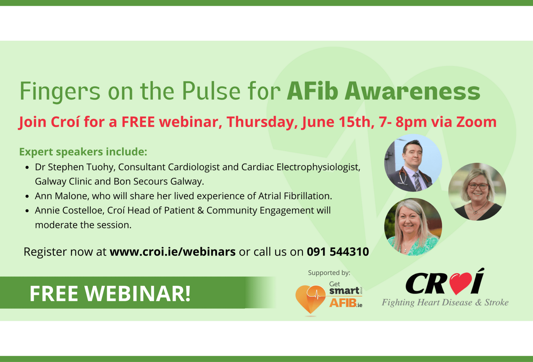 Webinar Fingers On The Pulse For Afib Awareness • Croi Heart And Stroke
