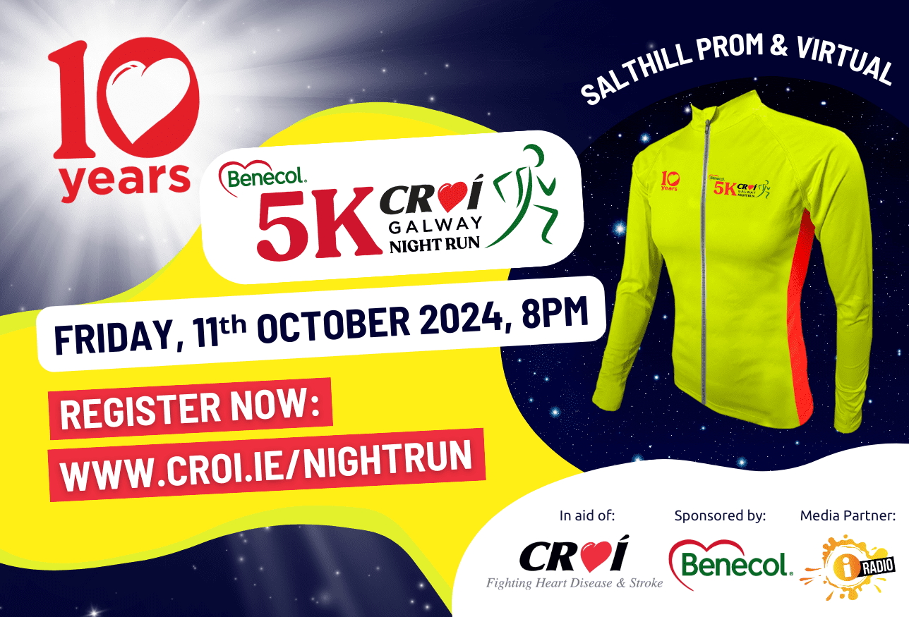 10th Anniversary of the Croí Night Run 2024 • Croi Heart & Stroke Charity